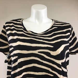 H&M | Tops | H M Plus Size Zebra Print Tee | Poshmark